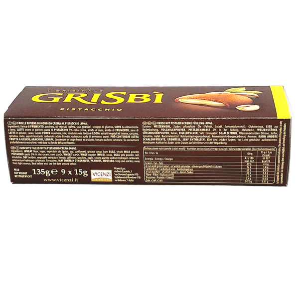 GRISBI COOKIES GR 135 PISTACHIO X 12 - Migro Express