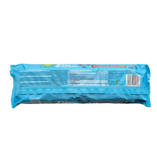 GULLON COOKES GR 150 CHOCO CHIP SUGAR FREE x 12 - Migro Express